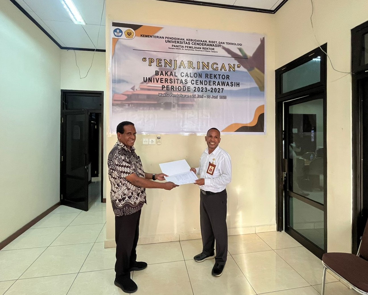 Dekan Teknik Uncen Daftar Calon Rektor – UNCEN